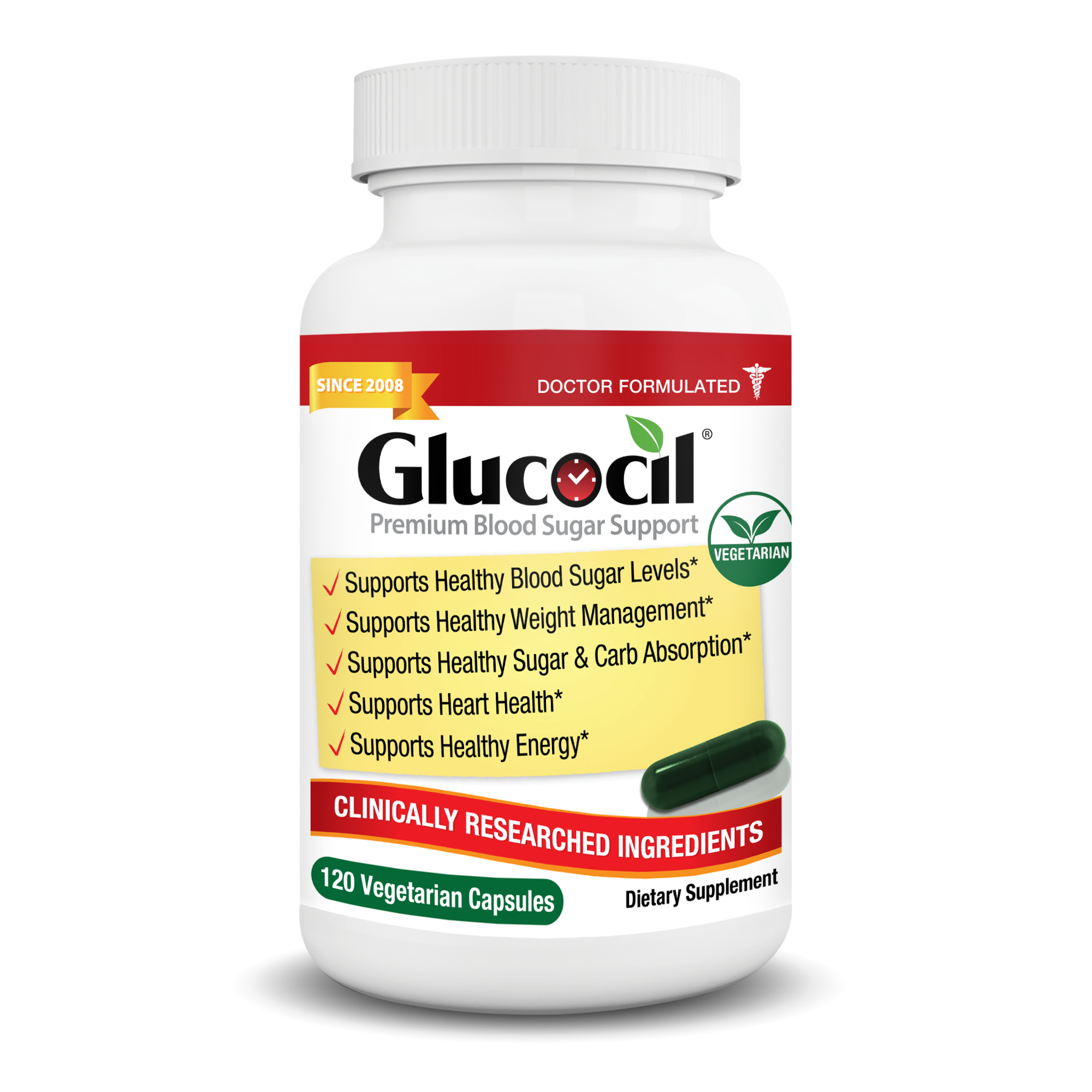 Glucocil – Vegetarian Capsules (1-Month Supply)
